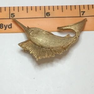 Jewelry | Marlin Gold Tone Brooch | Poshmark